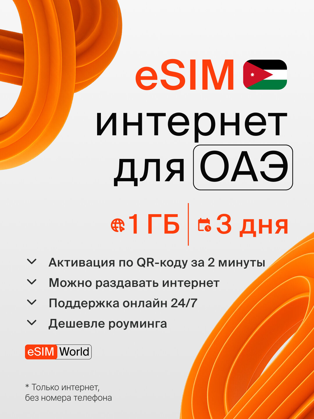 1 ГБ / 3 дня: Туристическая eSIM ОАЭ — интернет в Дубае и Абу-Даби