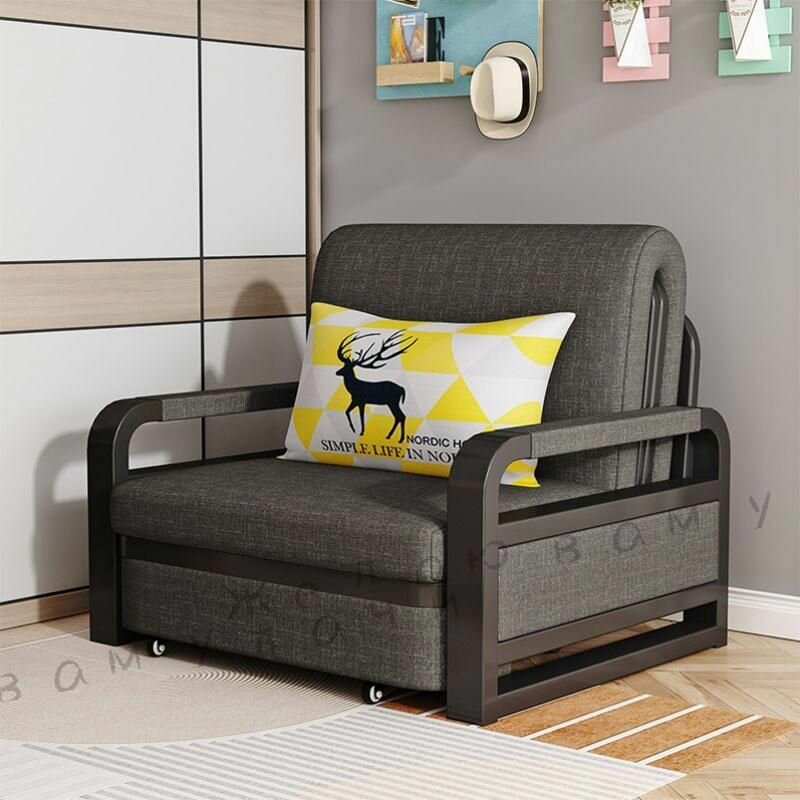Диван-кровать, складной, выдвижной, с местом для хранения, Серый86
