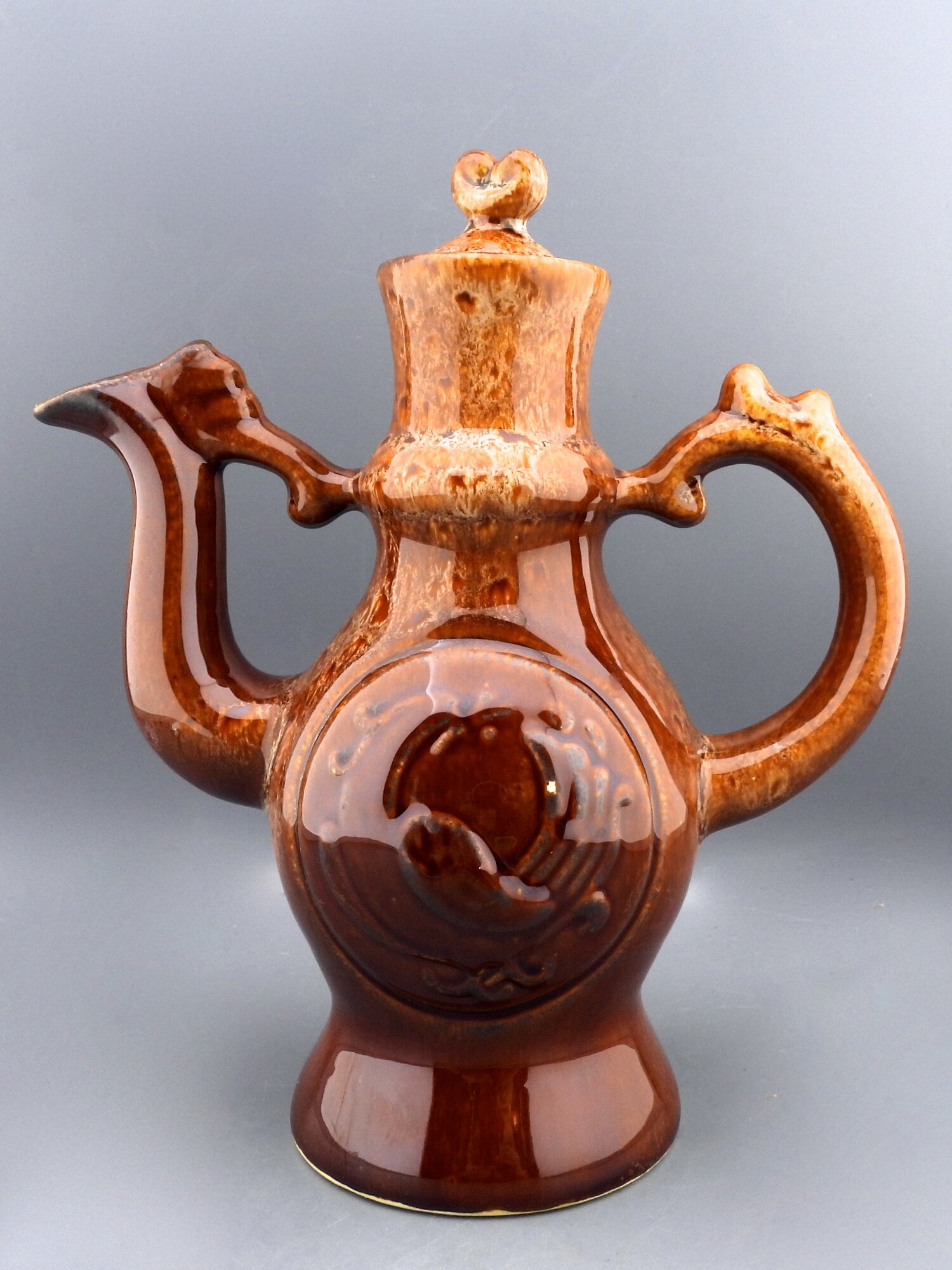 Чайник заварочный 600 мл обливная керамика Семикаракорского завода СССР 1970-е гг