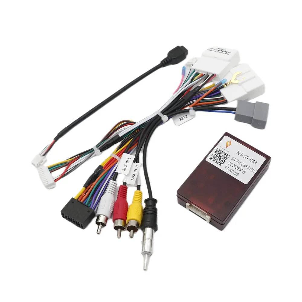 16-контактный кабель питания с автомобильным радиоприемником 2 Din Canbus Box декодер для Nissan Qashqai 2019 года, функция камеры Cable Canbus