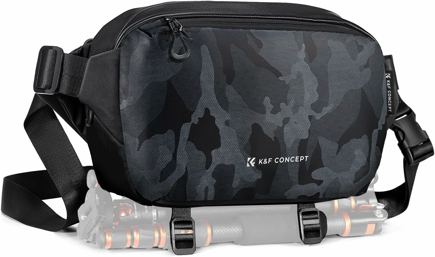 Cумка-слинг для фотоаппарата через плечо K&F Concept Alpha Sling Bag 10L, камуфляж