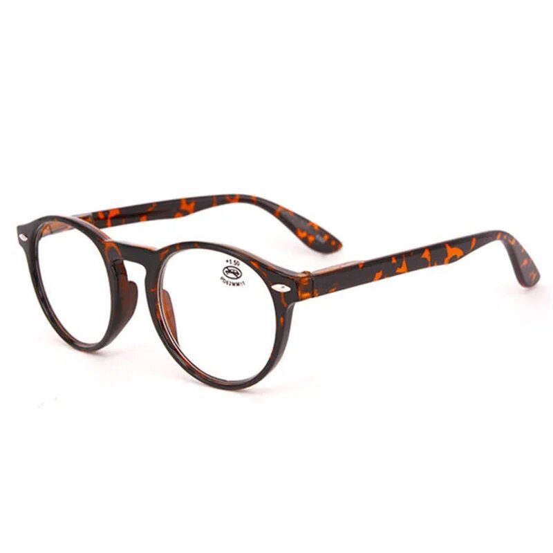 Винтажные ультралегкие очки для чтения, мужские и женские круглые оправы для чтения, женские черные и синие очки, оправа для очков + 100 150