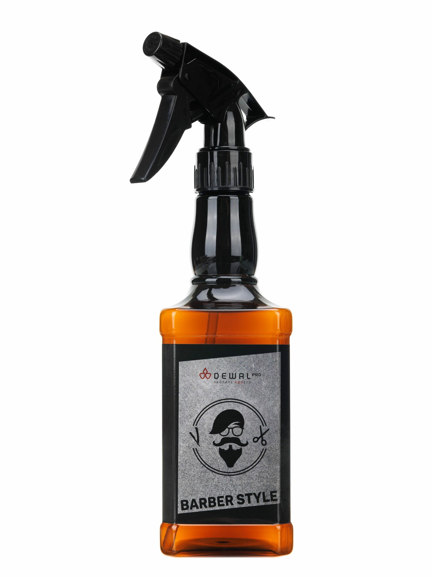 Распылитель DEWAL Pro BARBER STYLE, 450 мл, пластиковый, коричневый
