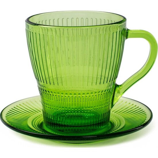Набор чайный Luminarc луиз шартрез 12 предметов, на 6 персон, 280 мл, стекло, зеленый (O0495)