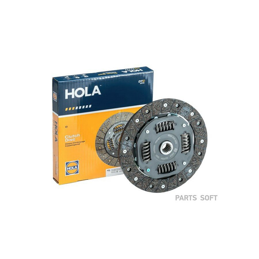HOLA CHD020 Диск сцепления серия DTC FORD Fusion (JU) 1.25,1.4 (gbox B5/IB5), Fiesta IV/V 1.0,1.25,1.3,1.4 (gbox B5/IB5), Ka (RB) 1.3, Puma (EC) 1.4, MAZDA 121 III 1.25,1.3, 2 (DY) 1.25,1.4