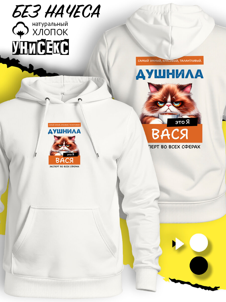 Худи Толстовка свитшот имя Василий Вася душнила