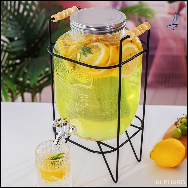 Эксклюзивный подарочный сосуд 3 литра с краном для лимонада чайного гриба сока и фруктовой воды от коллекции Философия стекла