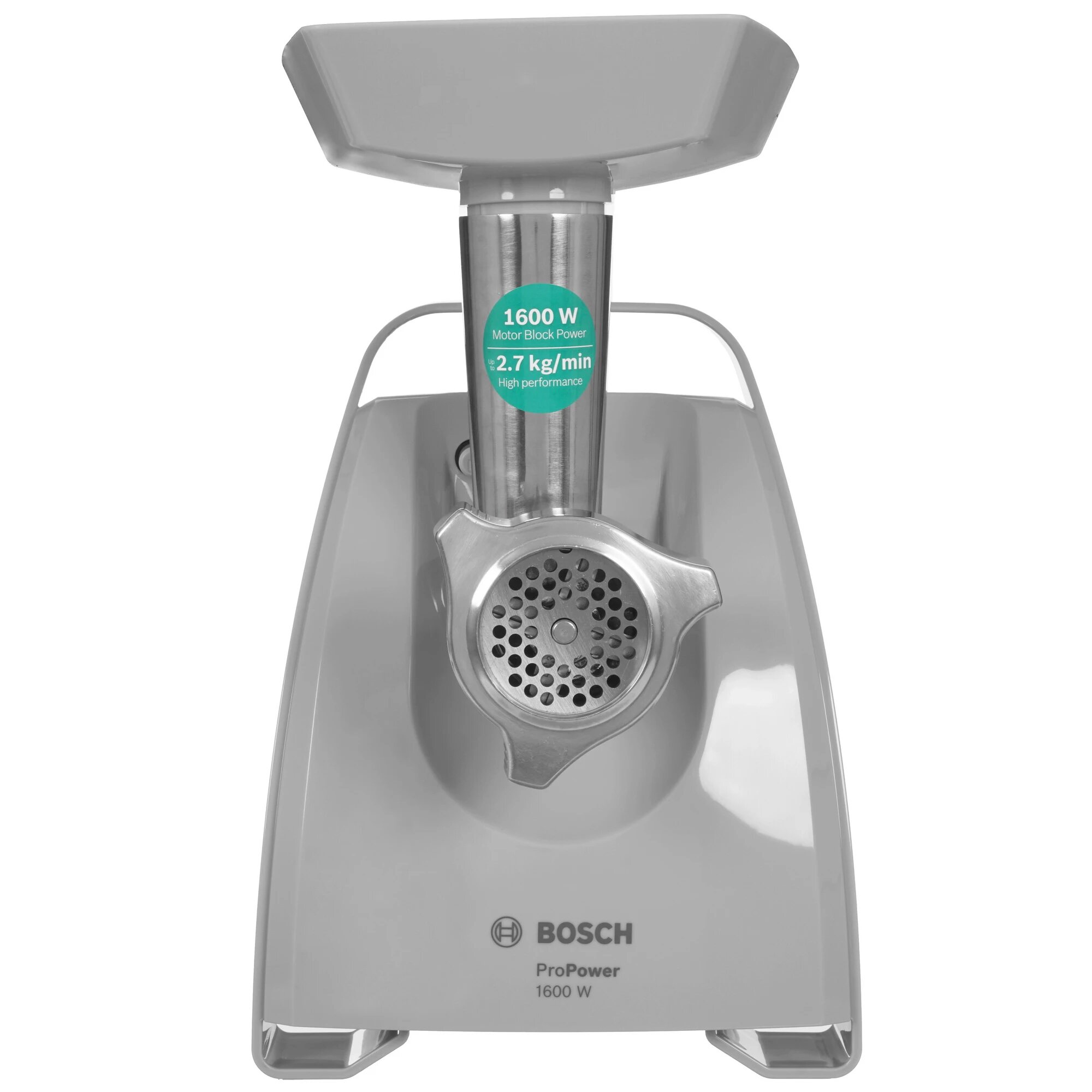 Мясорубка BOSCH MFW 45020 белый/серый, производительность 2.7 кг/мин