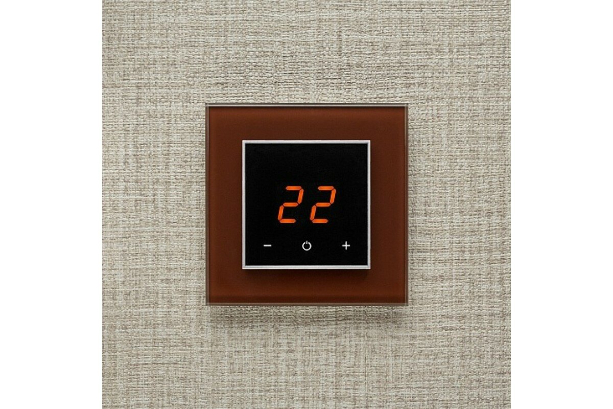 Терморегулятор Aura ORTO 8017 Brown Dark (темный коричневый) сенсорное управление