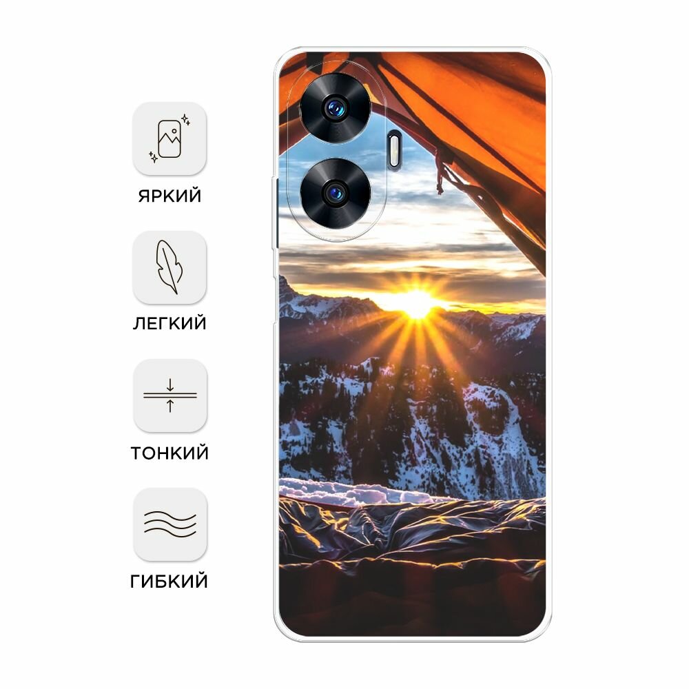Силиконовый чехол на Realme C55 / Реалми C55 с принтом "Горы 7" — фото 1