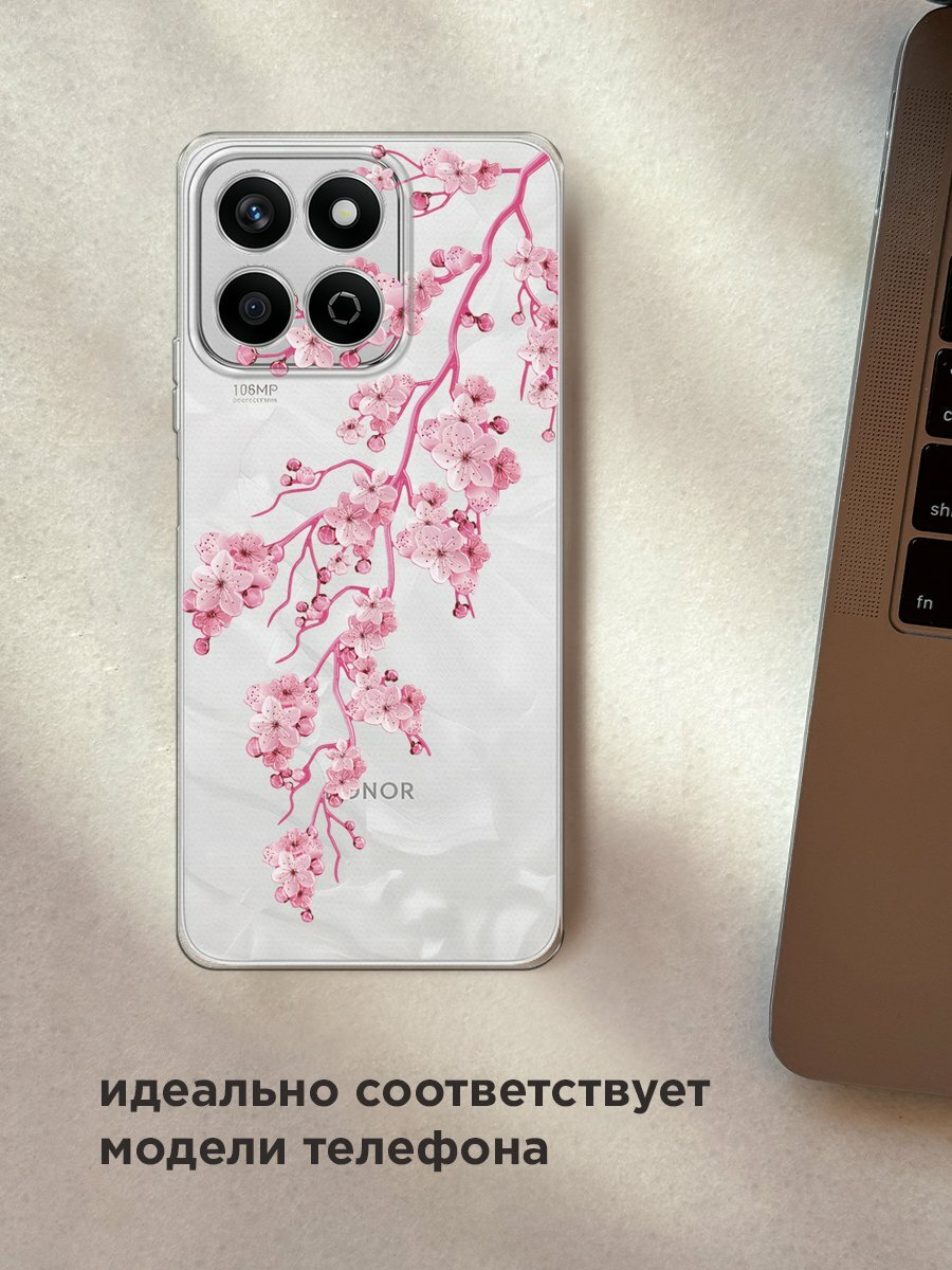 Чехол на Honor X7c / Хонор X7c с принтом "Ветка сакуры 2" — фото 1