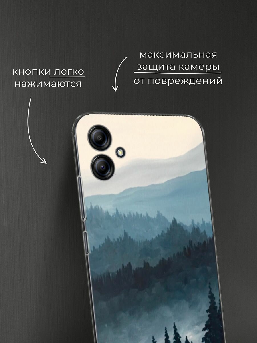 Чехол на Samsung Galaxy A04e / Самсунг A04e с принтом "Туманные горы" — фото 1