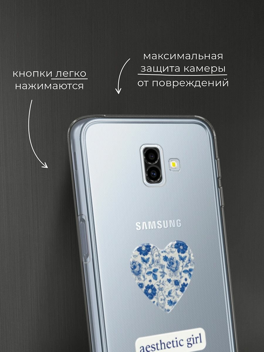 Чехол на Samsung Galaxy J6 + / Самсунг Галакси J6 Плюс 2018 с принтом "Aesthetic girl" — фото 1