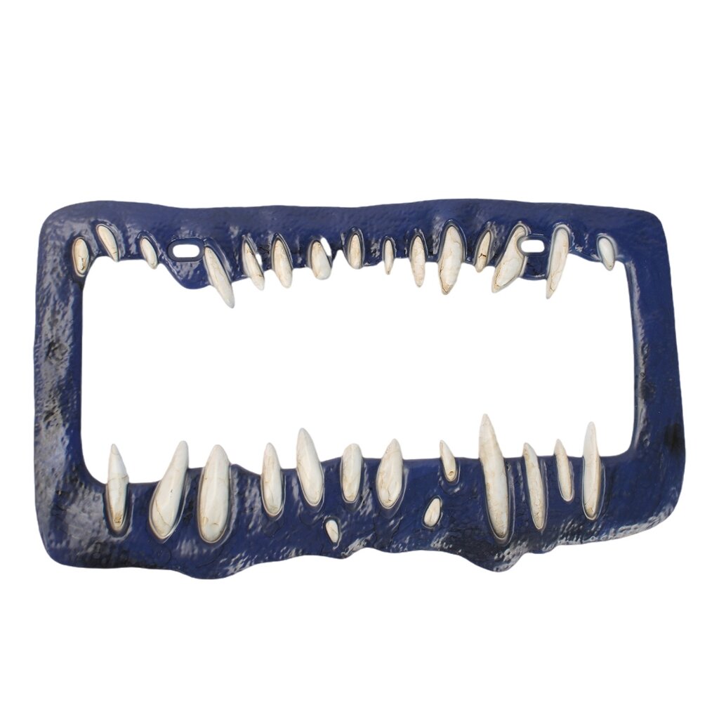 Чехлы для номерных знаков Anime Teeth Крутые Рамки для автомобильных номеров Жуткие Зубчатые Чехлы Для номерных знаков Просты в использовании для любого автомобиля