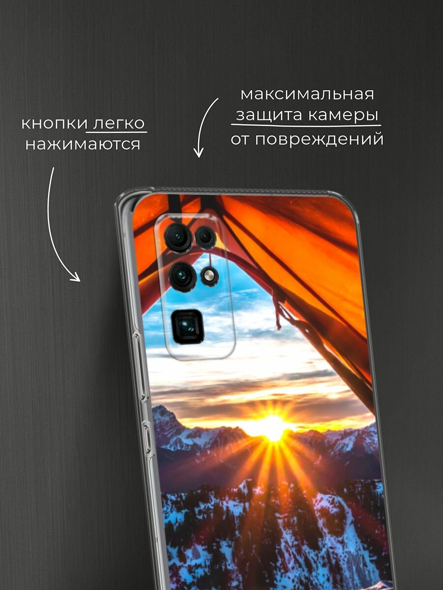 Силиконовый чехол на Honor 30 / Хонор 30 с принтом "Горы 7" — фото 1