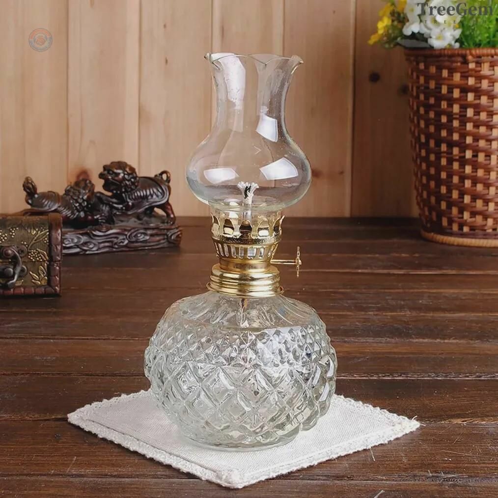 Керосиновая лампа с фитилем и стеклянным абажуром винтажный светильник для дома, кемпинга и церкви, создающий атмосферу старины