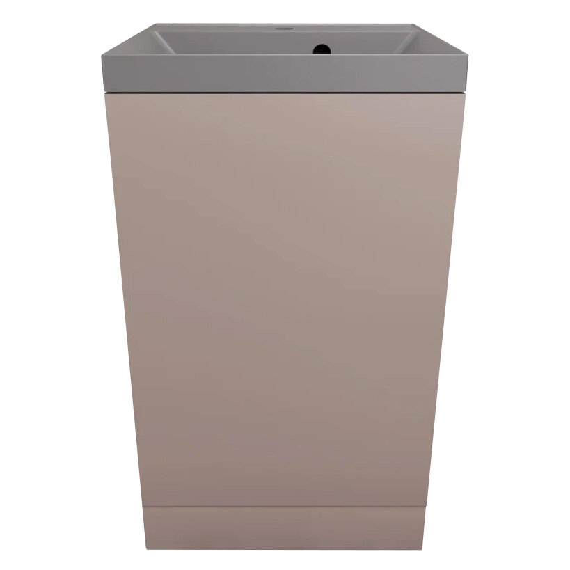 Тумба с раковиной Style Line Моно 50 санд пудровый/серый шелк