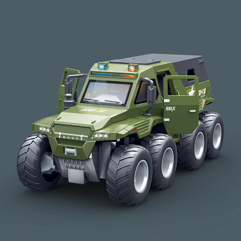Пластическая внедорожная игрушка для мальчиков с инерционным движением, звуком и подсветкой для прогулок на природе
