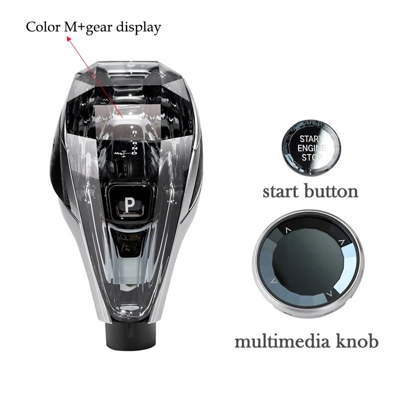 Хрустальная ручка переключения передач, ручки рычага коробки передач для BMW X3 F25 iX3 G01 X4 F26 G02 X5 F15 E70 X6 F16 E71 E72 i8 i12 i15 For X5 F15