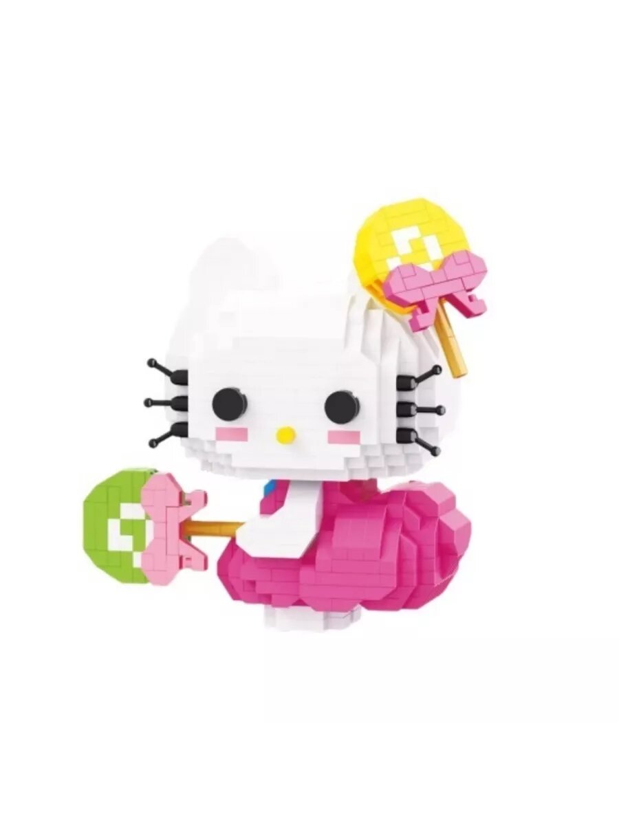 Конструктор 3D Kitty Котенок на празднике BA210574, 720 деталей, 6+