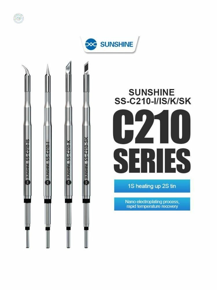 Сменное жало SUNSHINE C210 для паяльника, универсальный нагревательный элемент с быстрым восстановлением температуры, комплект C210-1/C210-K/C210-SK для точного ремонта электроники