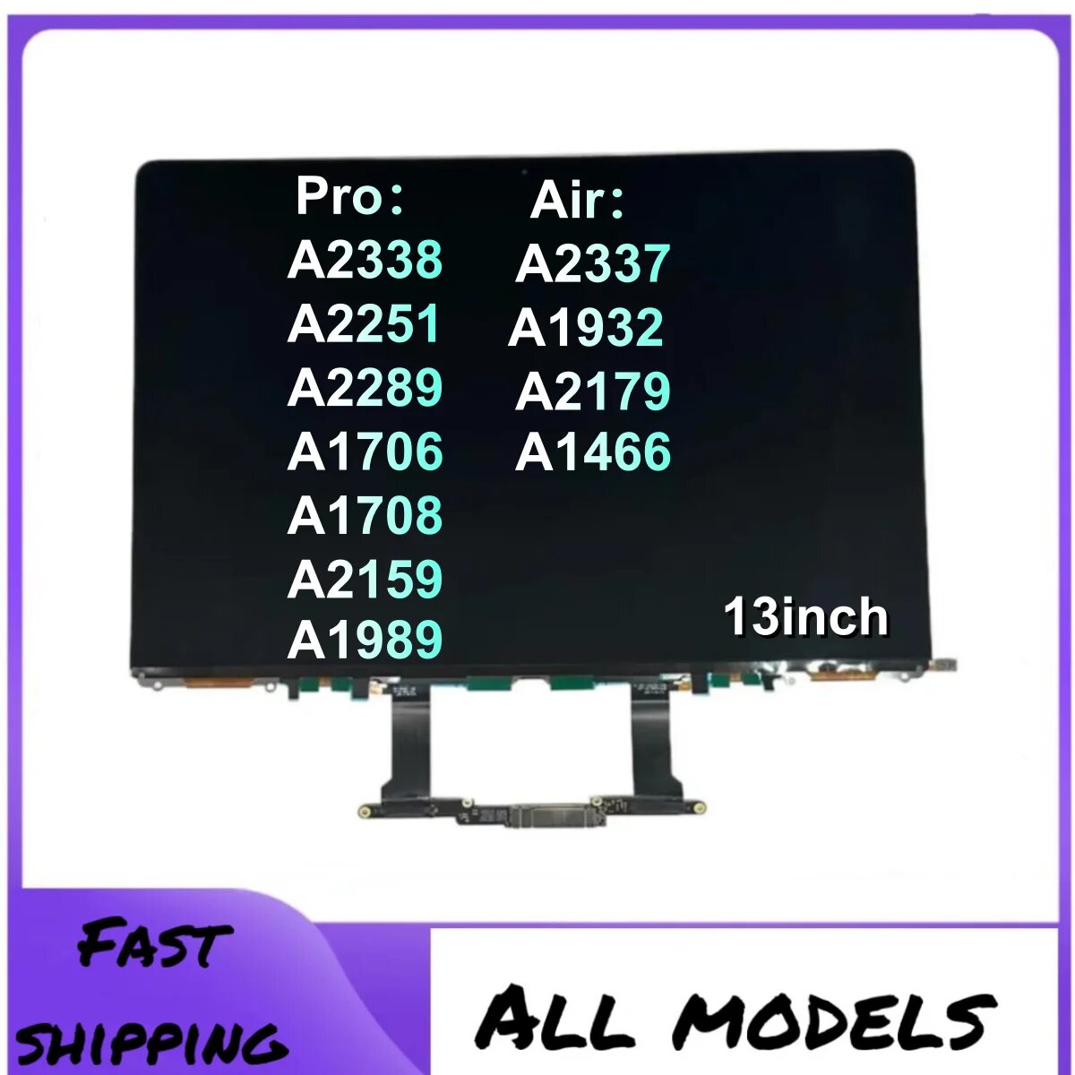 ЖК-экран для MacBook Air Pro 13 дюймов 2013-2020 годов A2338 LCD ONLY