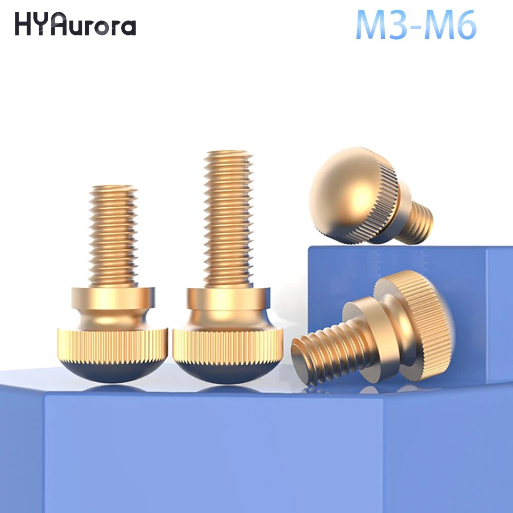 Латунные винты с накатанной головкой M3 M4 M5 M6 M3x10mm, (5PCS)