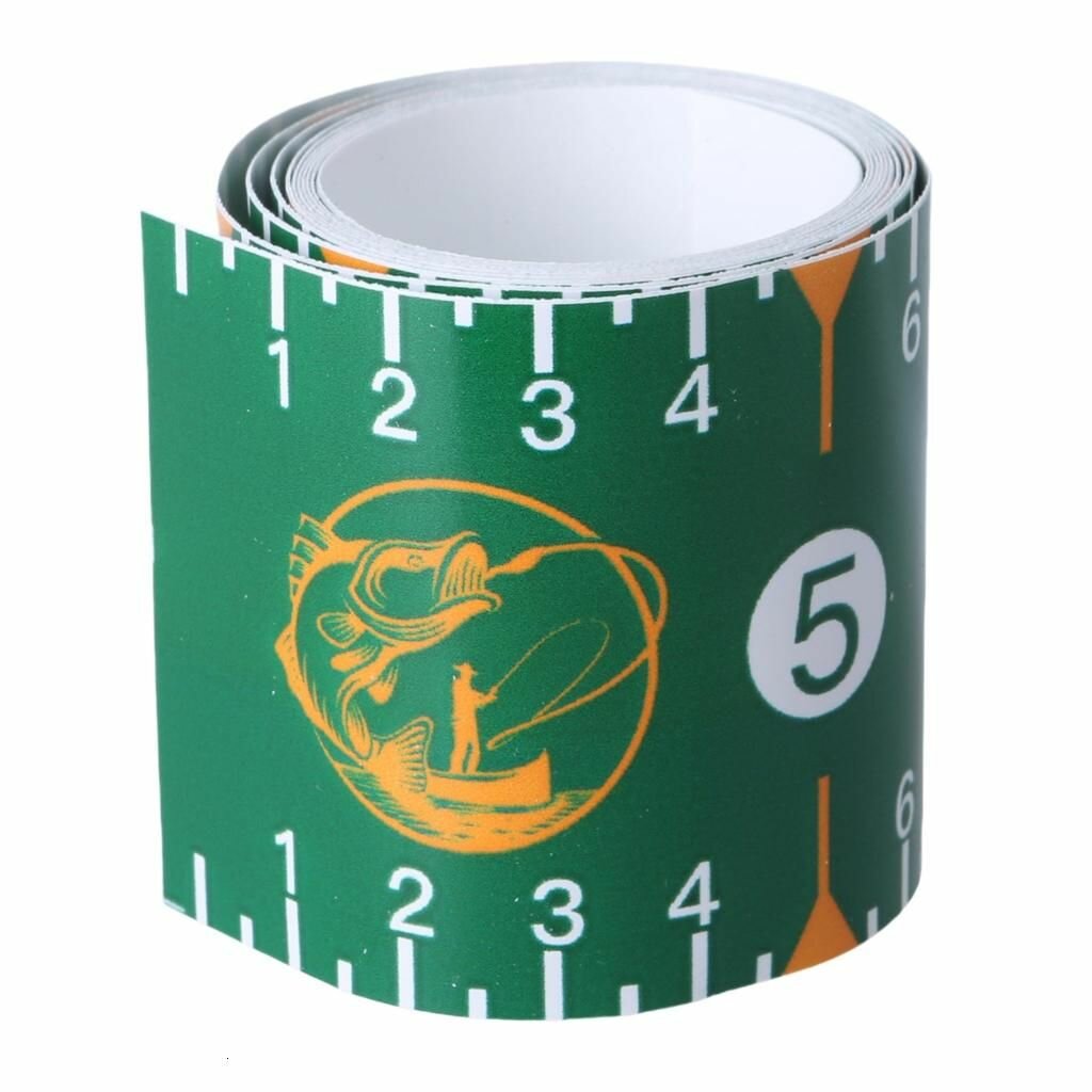 Рыболовная мягкая линейка для измерения рыбы-темно-зеленая