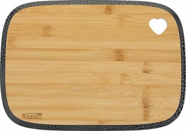 Доска разд. прямоуг. окантовка чёрсная с белым 35.5х25х1,2см Linea Bamboo. Regent