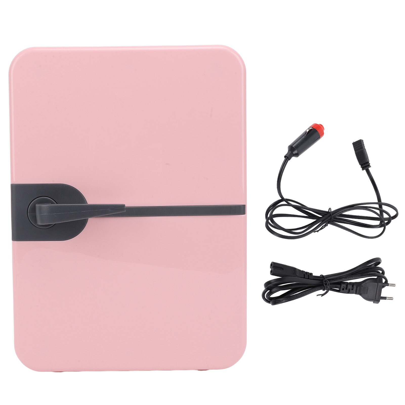 Мини -холодильник для домашнего и автомобиля Использование 6L Портативный электрический холодильник теплый холодильник с ручкой для макияжа молоко и пищи ЕС.