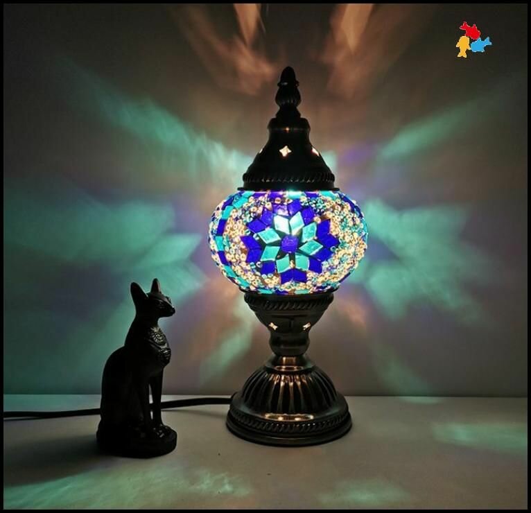 Светильник настольный с восточной мозаикой, 12х36 см, MARMAM-LIGHT-KAWAKAWA