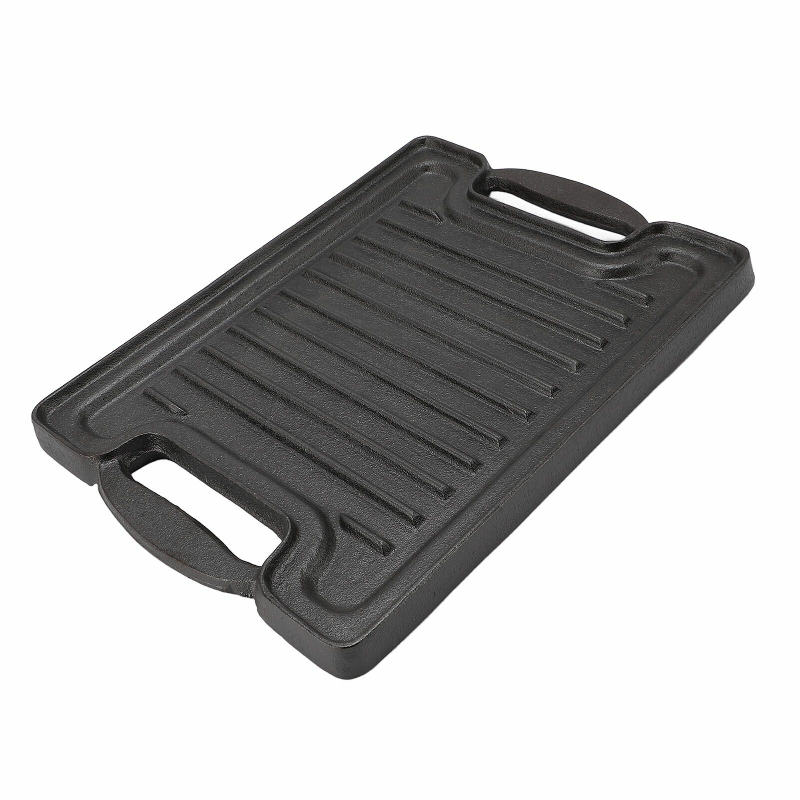 Чугунная решетка для гриля прямоугольной формы, равномерный нагрев, вес 4300 г, для мяса, рыбы и овощей