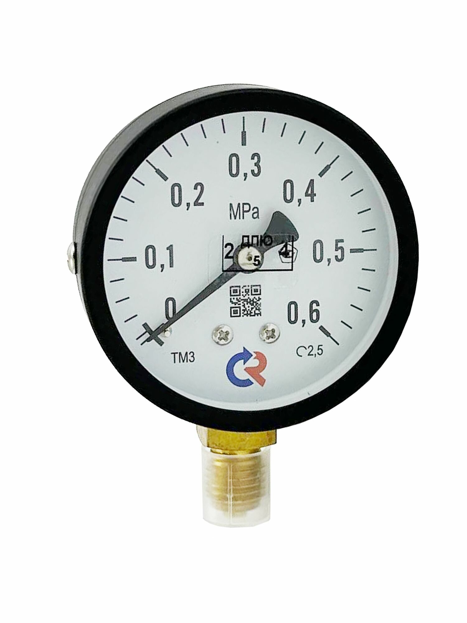 Манометр ТМ-310P давление 0-0.6 МПа (6 бар) резьба М12х1,5 класс точности 2,5 корпус 63 мм.