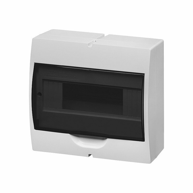 Щит ЩРН-П-10 модулей, навесной, пластик, белый, дымчатая дверца, без шин, IP41 TDM, цена за 1 шт