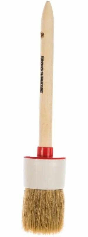 Кисть "SANTOOL" круглая №10 (40 мм) с деревянной ручкой ( 3 шт в уп.)