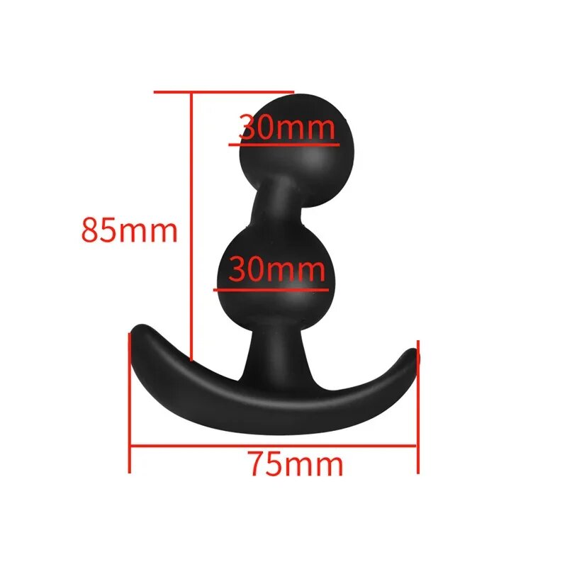 Анальные бусины, Анальная пробка, искусственная кожа, Мужской мягкий силиконовый шар, 2 balls