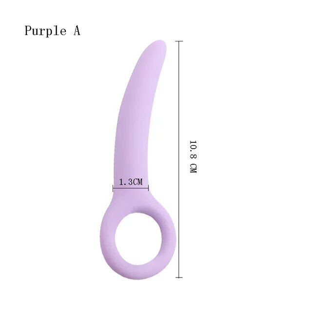 Анальная пробка в форме полумесяца, гладкая силиконовая анальная пробка, анальный A Purple
