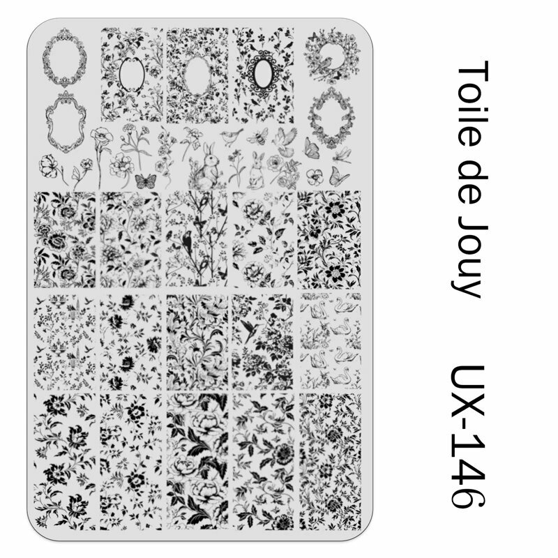 Трафарет для нейл-арта Toile de Jouy UX-146, цвет UX146