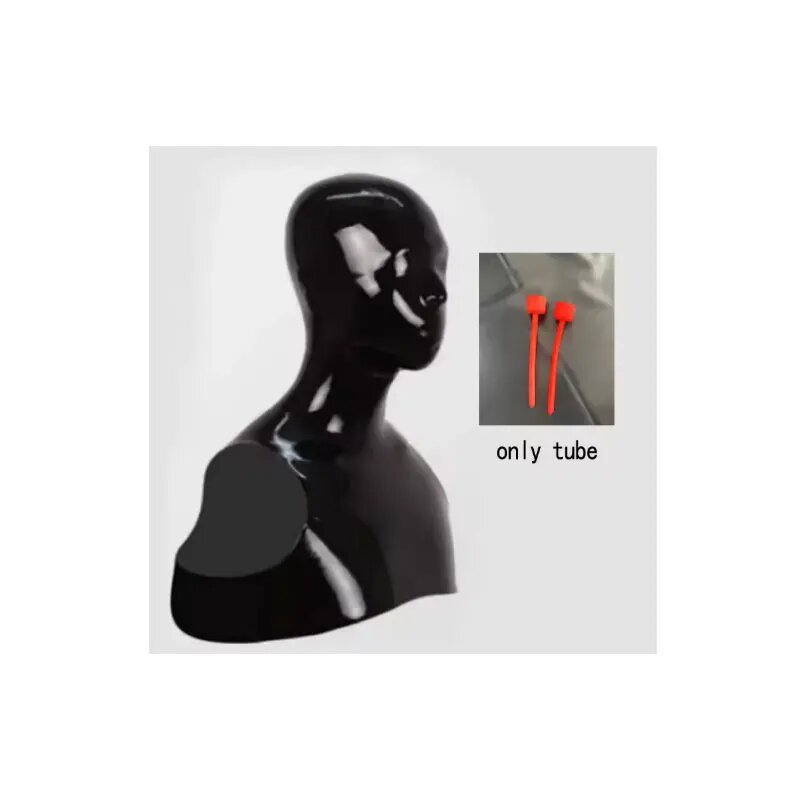 Сексуальный латексный капюшон, резиновая фетиш-маска, латексная маска, анфас, L, Style 2