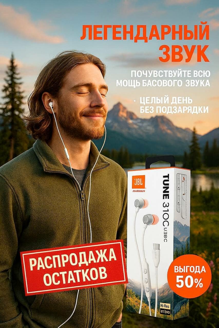 Наушники проводные JBL Tune 310C USB Type-C White ( JBLT310CWHT) белые