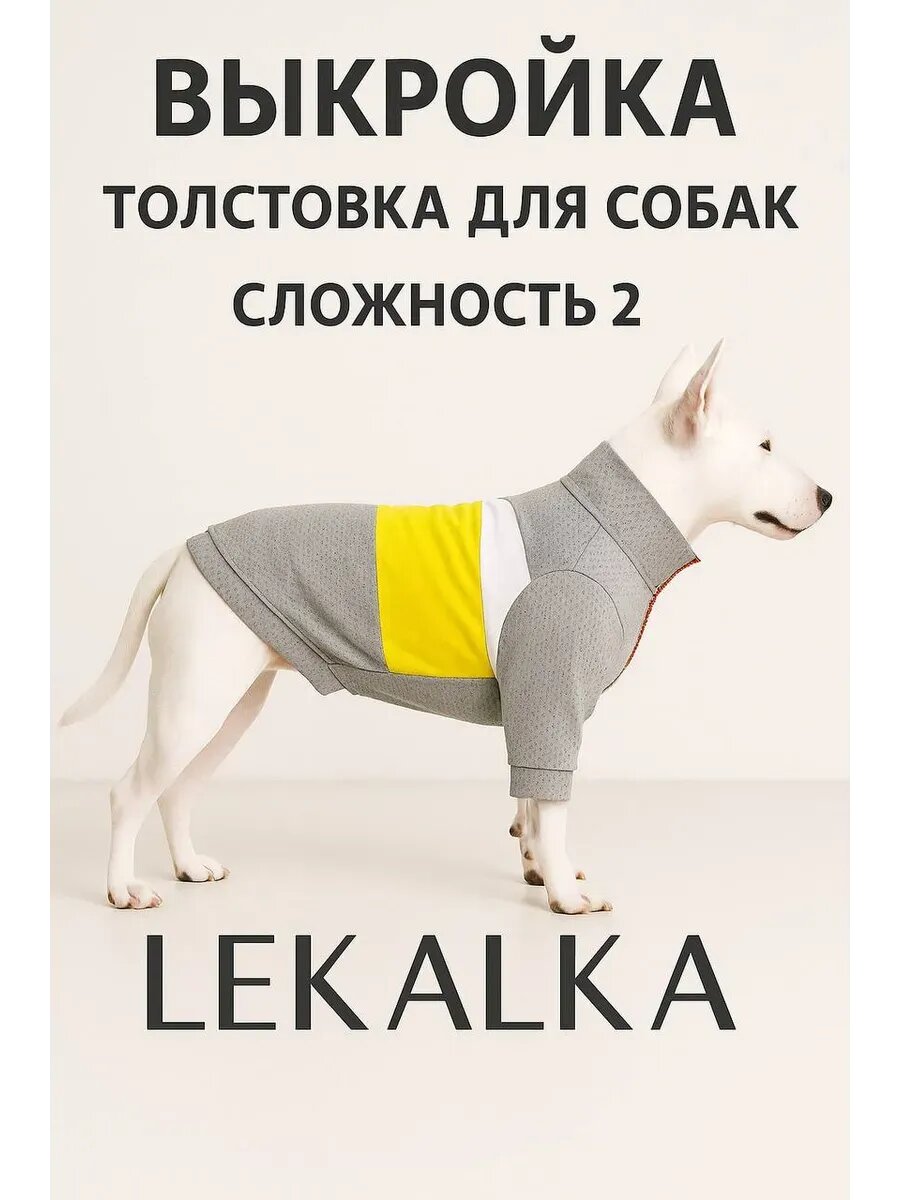 Выкройка: толстовка с лампасом для собак