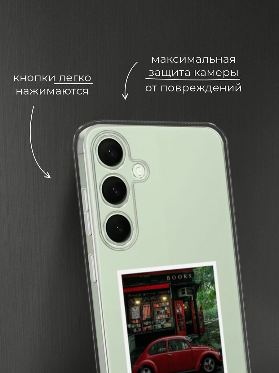 Чехол на Samsung Galaxy S25 Plus / Самсунг S25 Плюс с принтом Осенний палароид красный — фото 1