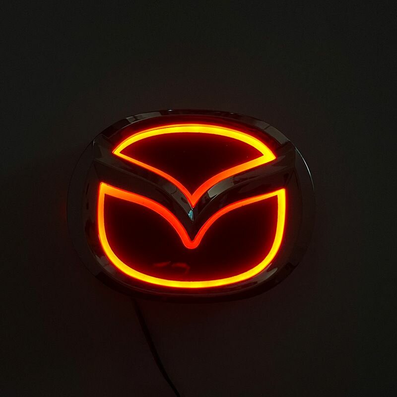 Светящийся логотип автомобиля Mazda, светодиодные фонари