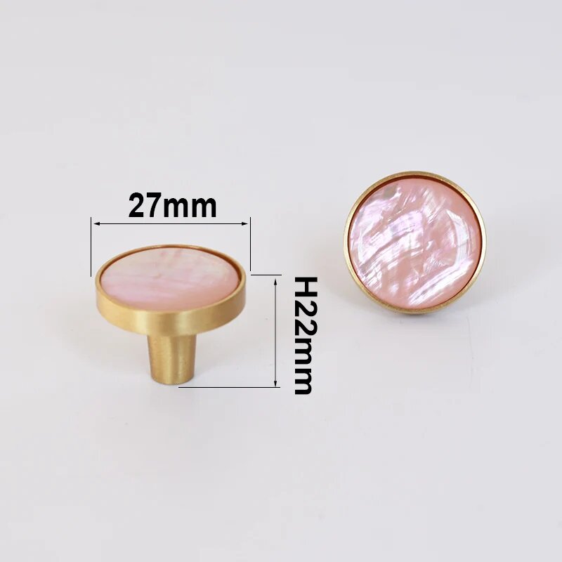 Латунные настенные крючки tenchtwo 1PCS, M27Pink shell-Brass