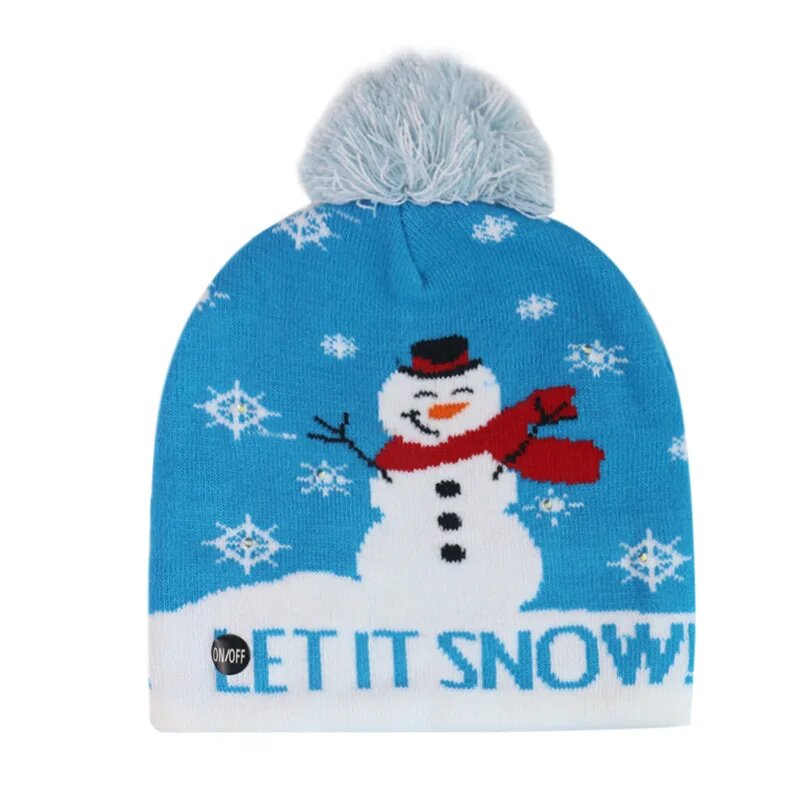 Шапка зимняя снеговик "Let It Snow", цвет C