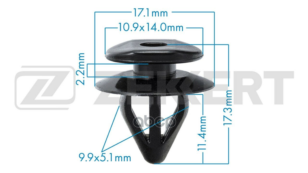 Клипса крепёжная Subaru (миним. кол-во заказа 10 шт) Zekkert арт. be-2608