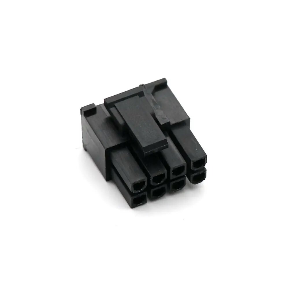 Разъем питания 6+2 pin, черный, с контактами