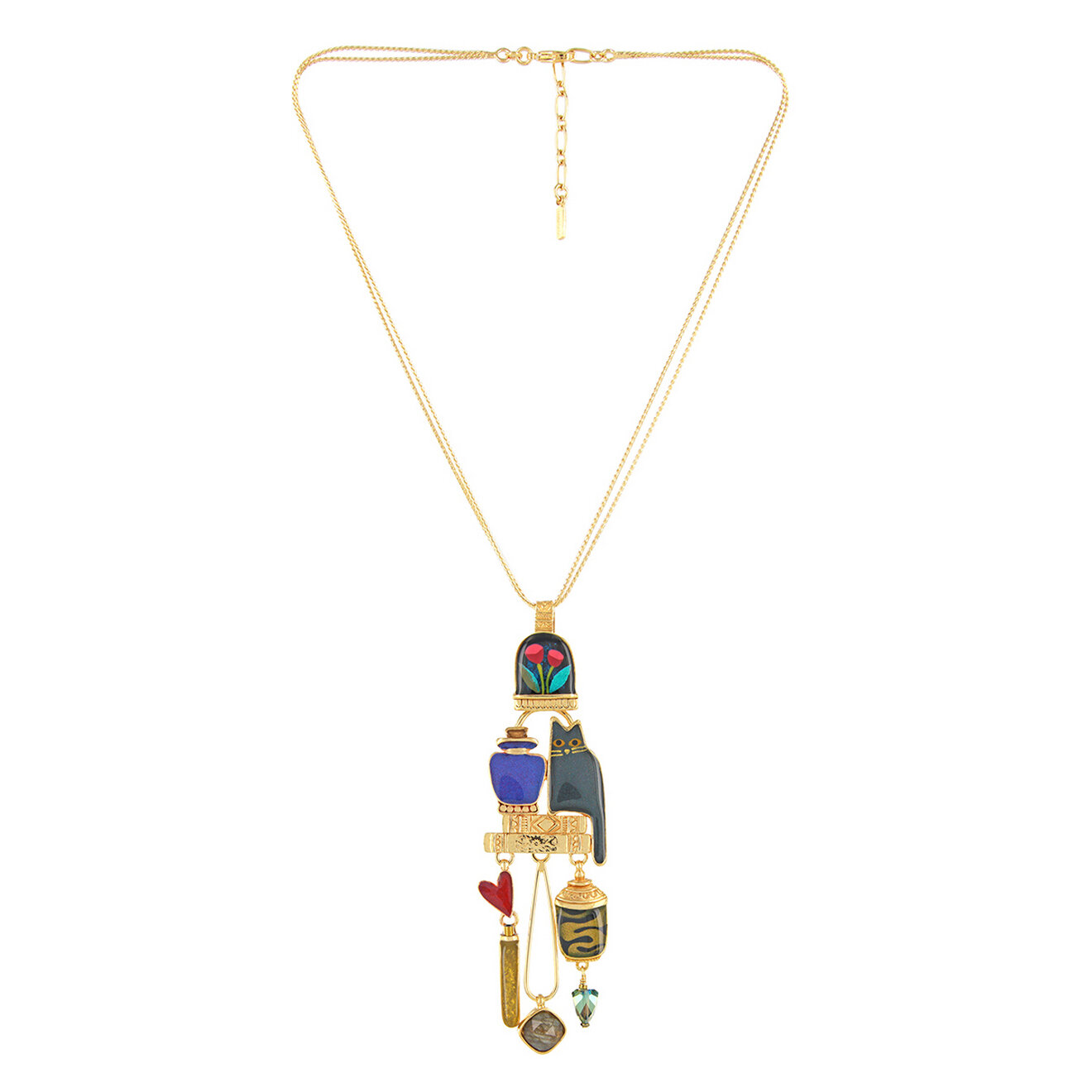 Колье TARATATA, лабрадорит, гематит