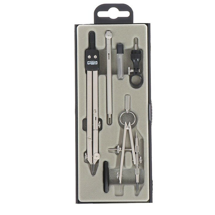 Уценка Готовальня Koh-I-Noor 6902, профессиональная, 6 предметов, циркуль 140 мм, в пластиковом футляре