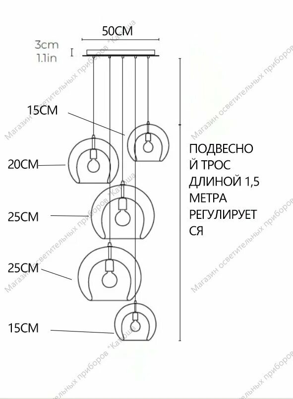 Shouyue Lighting Люстра, E27, 68 Вт — фото 1